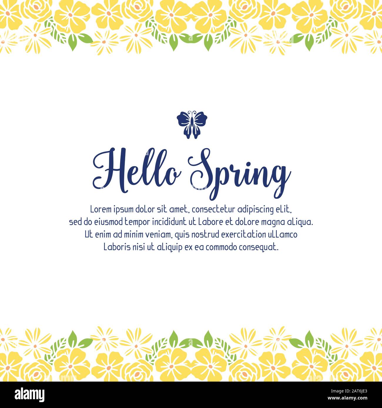 Wallpaper design for hello spring invitation card, with elegant style ...