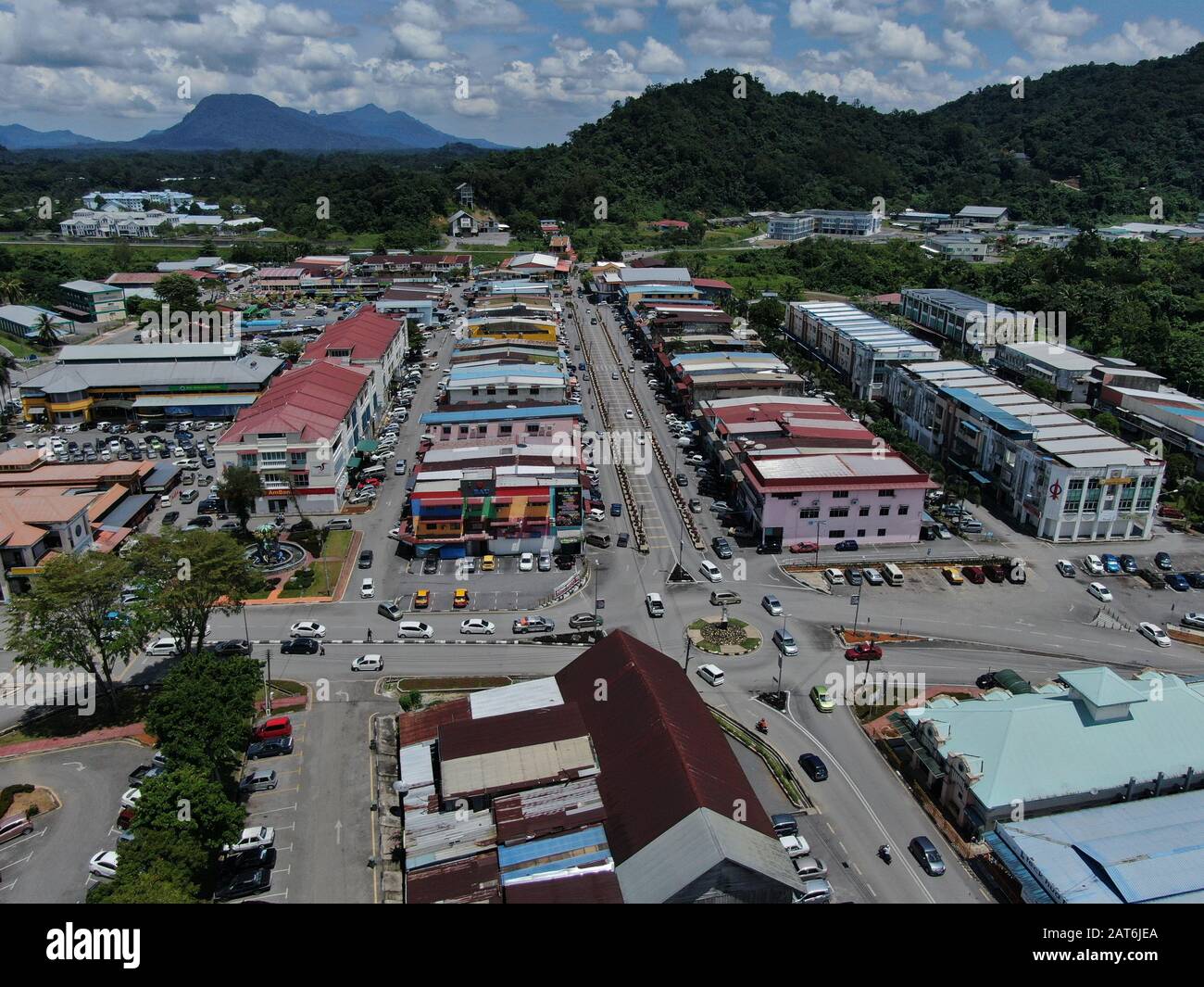 Kuching, Sarawak / Malaysia - October 27 2019: The Bau Town, landmarks ...