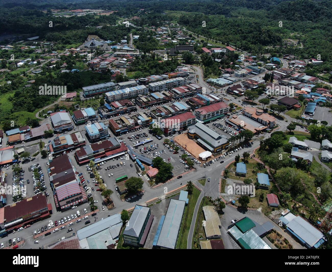 Kuching, Sarawak / Malaysia - October 27 2019: The Bau Town, landmarks ...