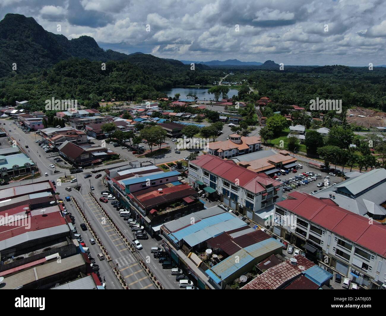 Kuching, Sarawak / Malaysia - October 27 2019: The Bau Town, landmarks ...