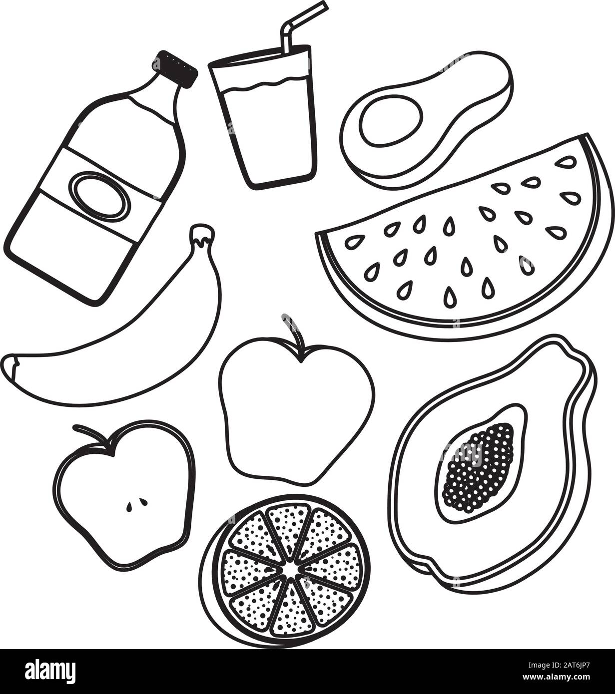 healthy life style set icons Stock Vector Image & Art - Alamy