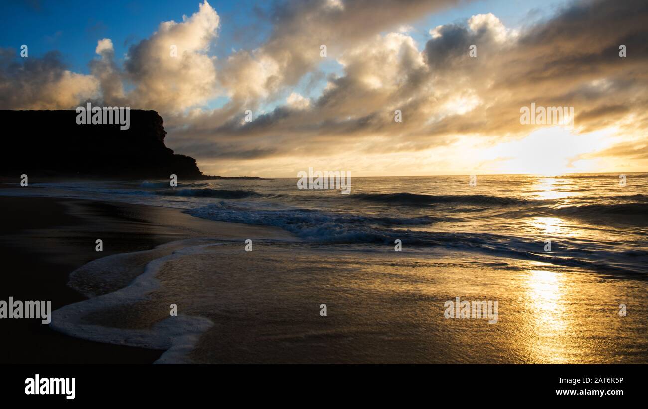 Sunrise Stanwell Beach NSW Australia Stock Photo - Alamy