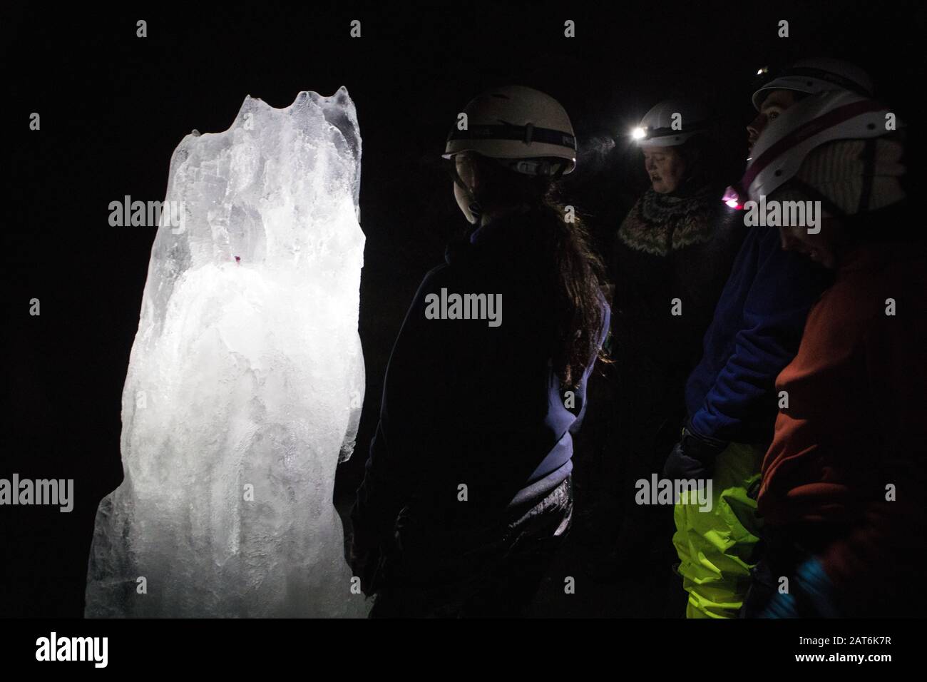 Lofthellir Ice Cave, Lake Myvatn, Iceland Stock Photo - Alamy