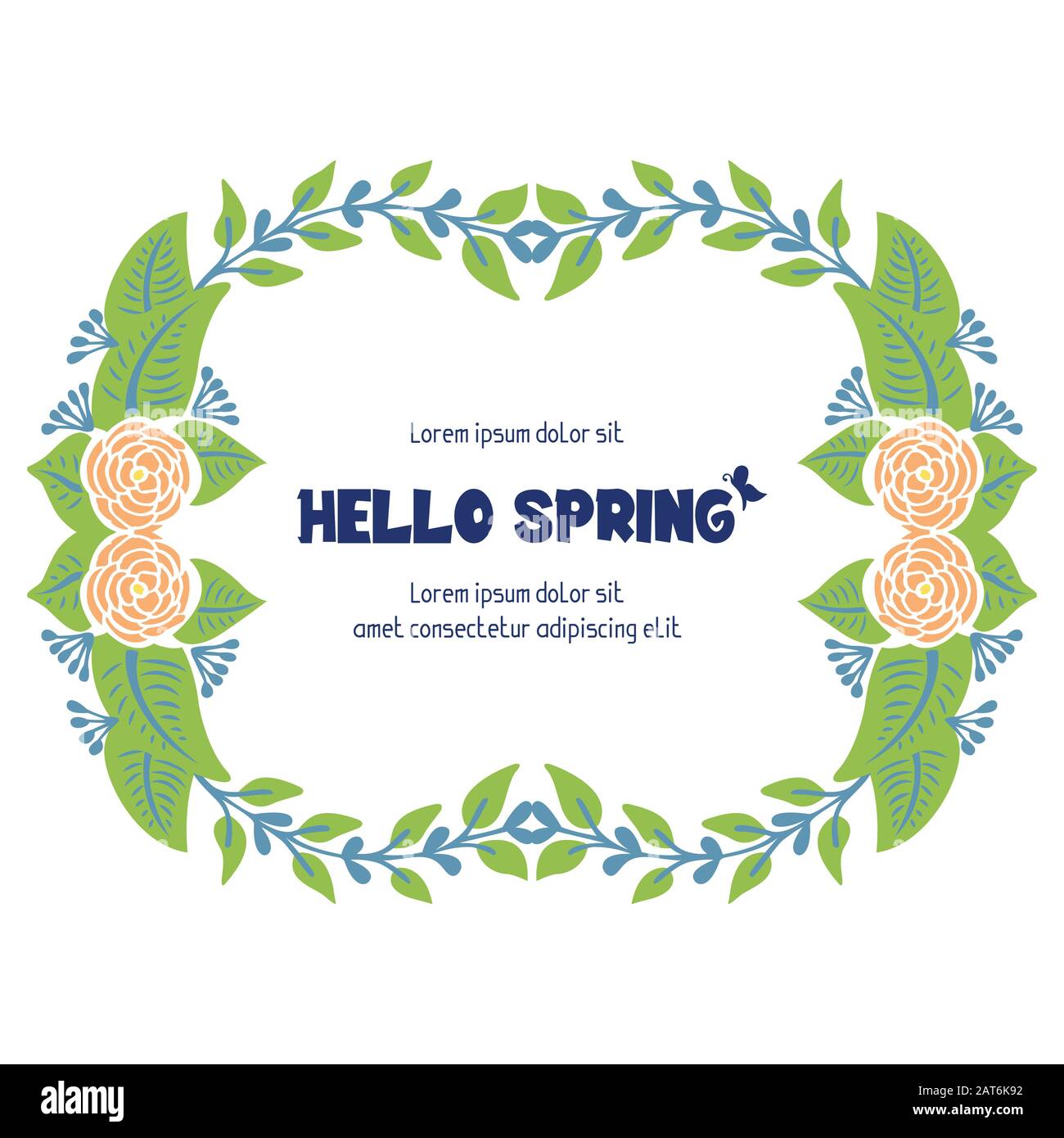 Invitation card wallpapers design for hello spring, with unique leaf ...