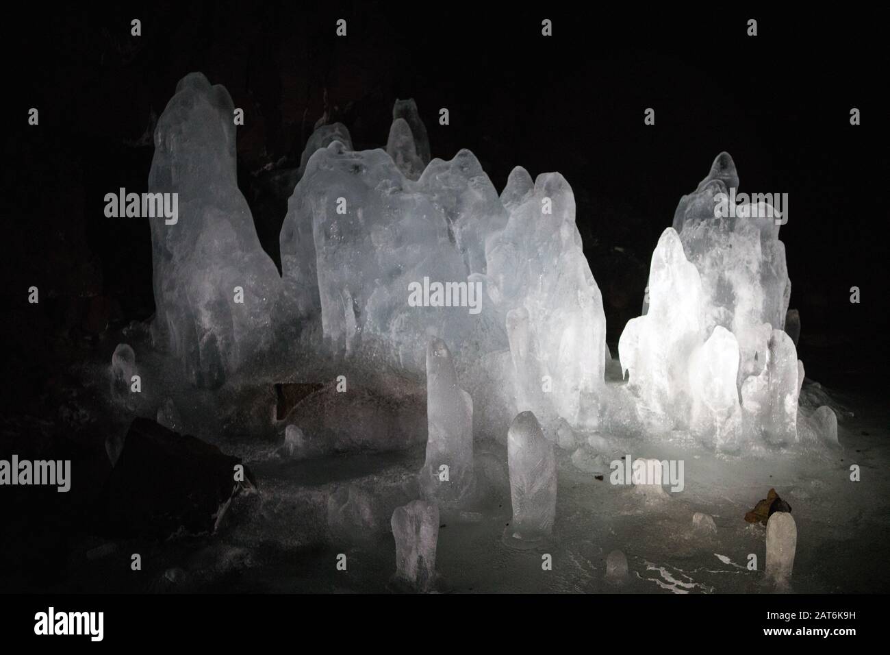 Lofthellir Ice Cave, Lake Myvatn, Iceland Stock Photo - Alamy