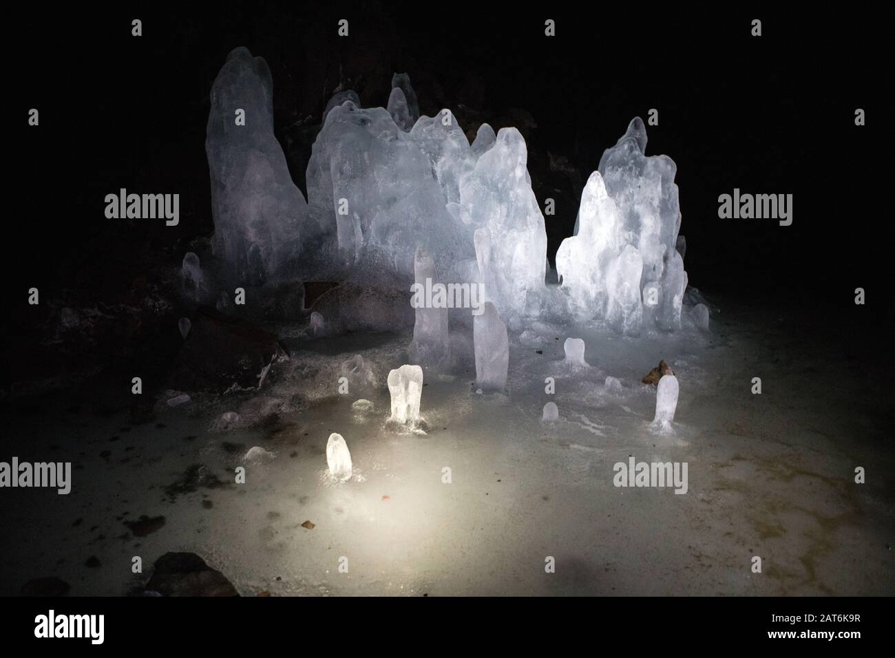 Lofthellir Ice Cave, Lake Myvatn, Iceland Stock Photo - Alamy