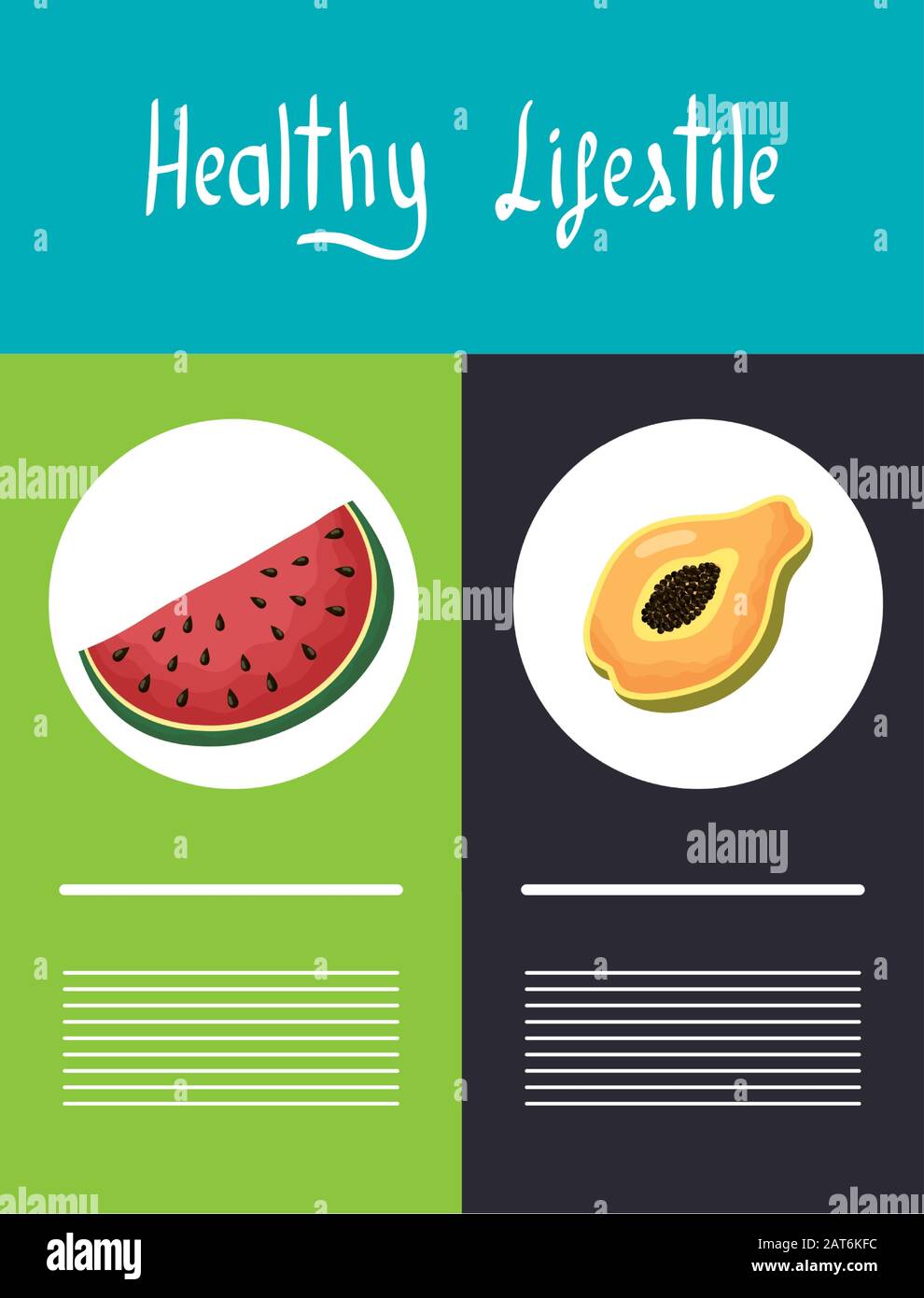 healthy lifestyle lettering with icons Stock Vector Image & Art - Alamy