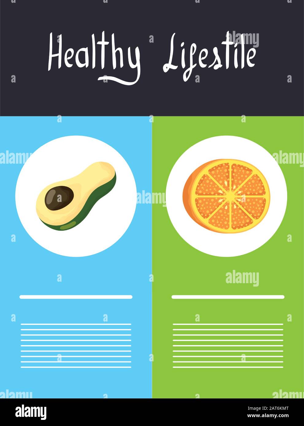 healthy lifestyle lettering with icons Stock Vector Image & Art - Alamy