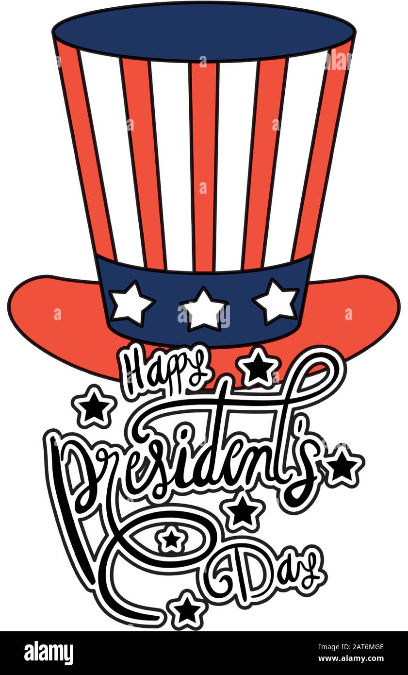 president day hat with usa flag and lettering Stock Vector Image & Art ...
