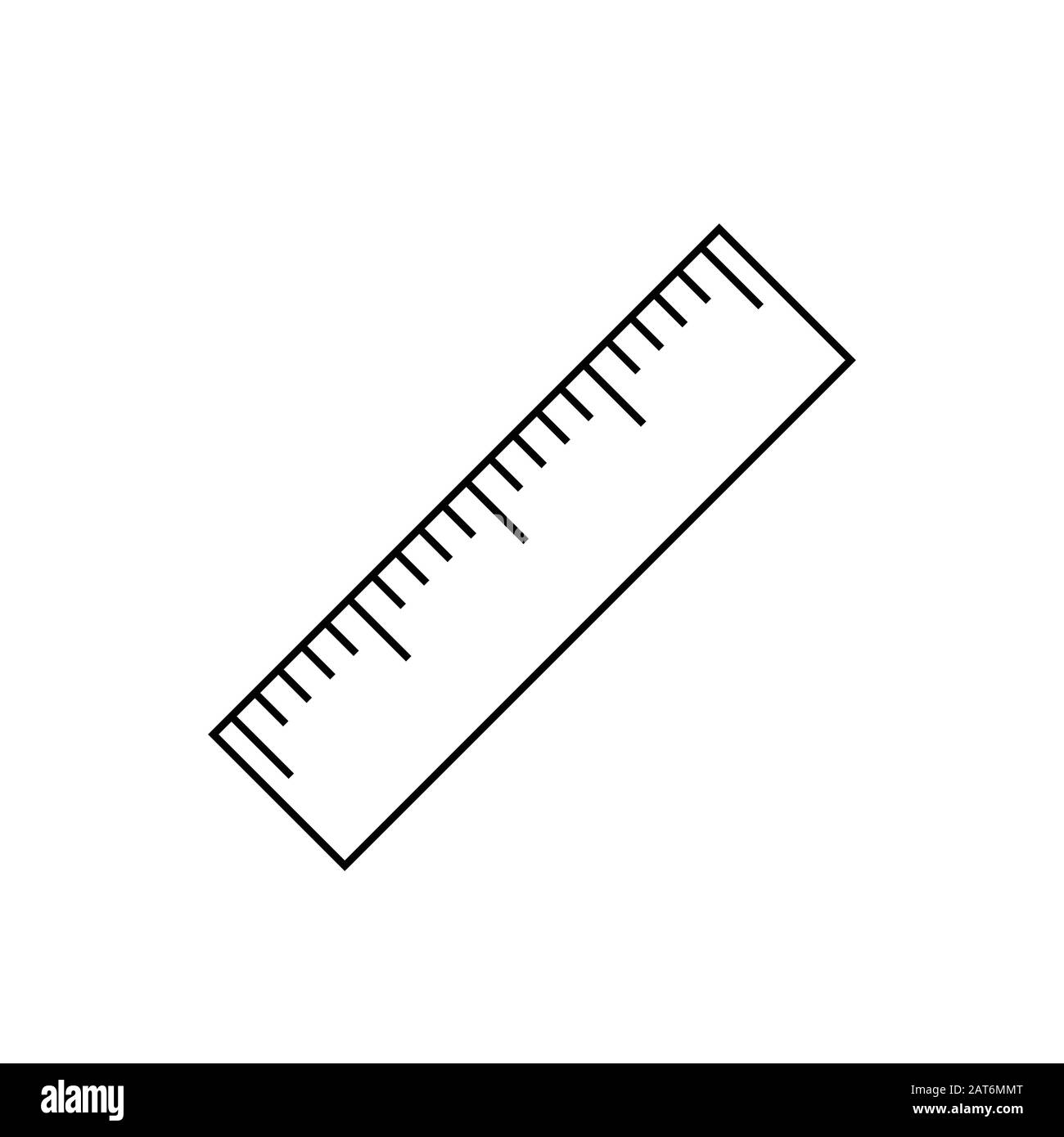 symbol, illustration, icon, school, ruler, tool, vector, isolated ...