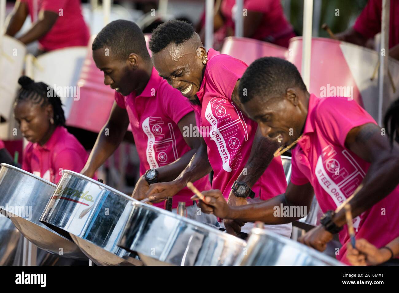 Steelpan competition, Port of Spain, Trinidad and Tobago Stock Photo ...