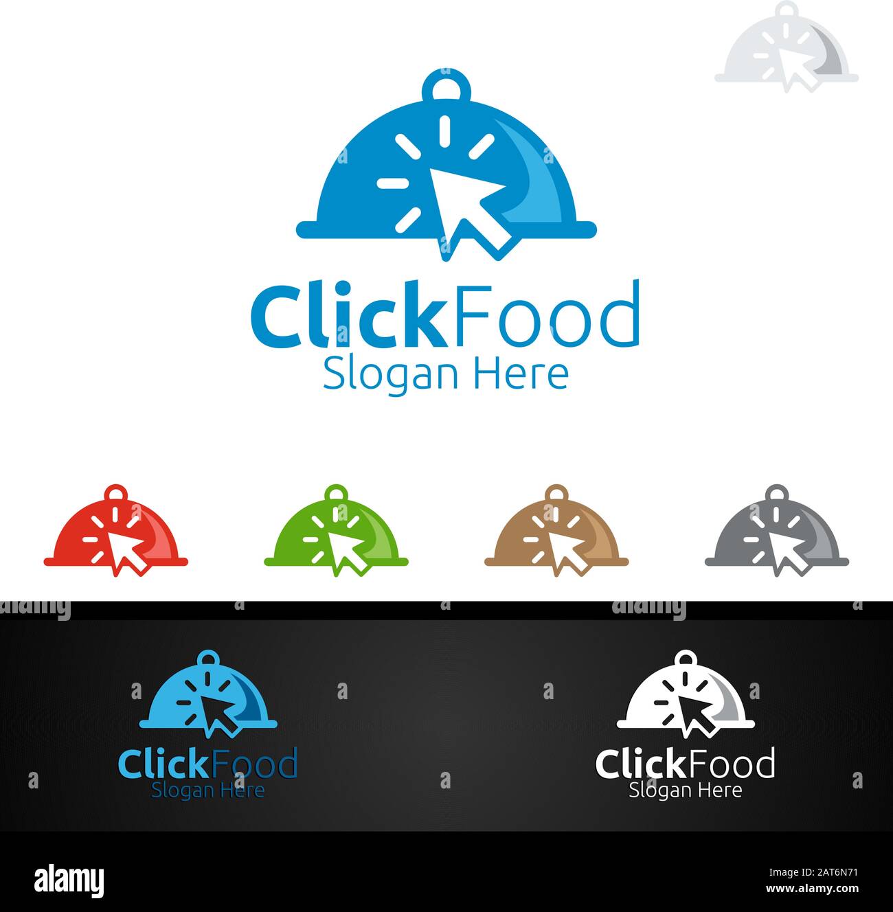 Click Food Logo for Restaurant or Cafe Stock Vector Image & Art - Alamy