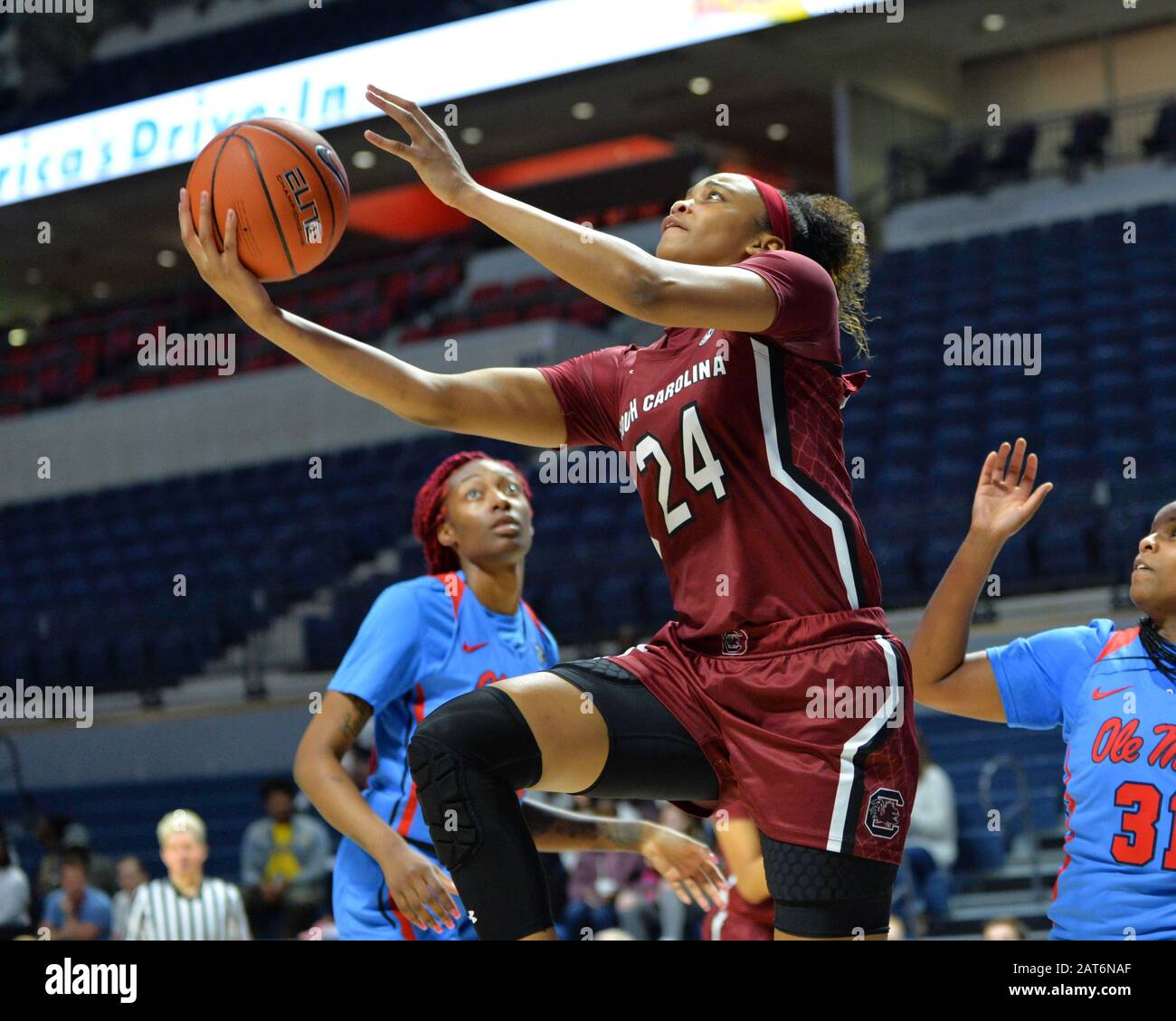 Oxford, MS, USA. 30th Jan, 2020. South Carolina guard, Lele Grissett ...