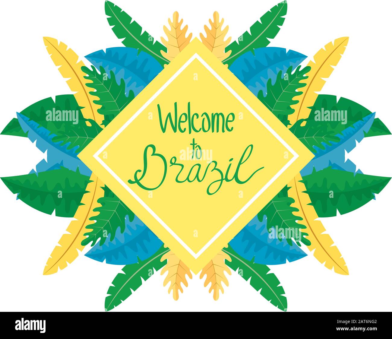 brazil carnival frame with lettering and feathers Stock Vector Image ...