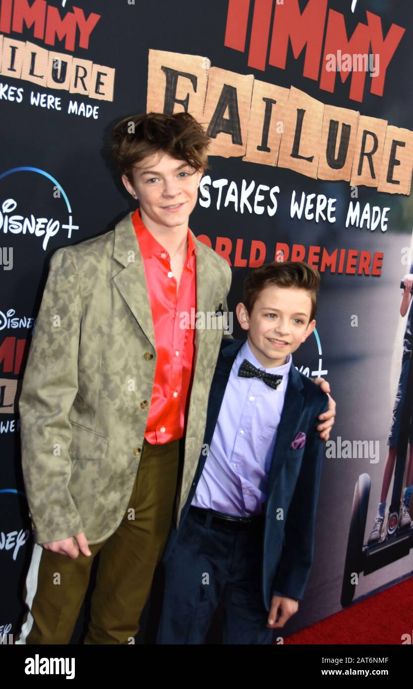 Los Angeles, California, USA 30th January 2020 Actors/brothers Oakes ...