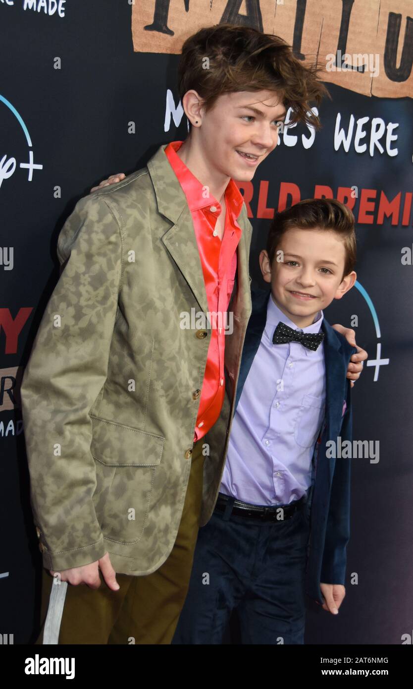Los Angeles, California, USA 30th January 2020 Actors/brothers Oakes ...