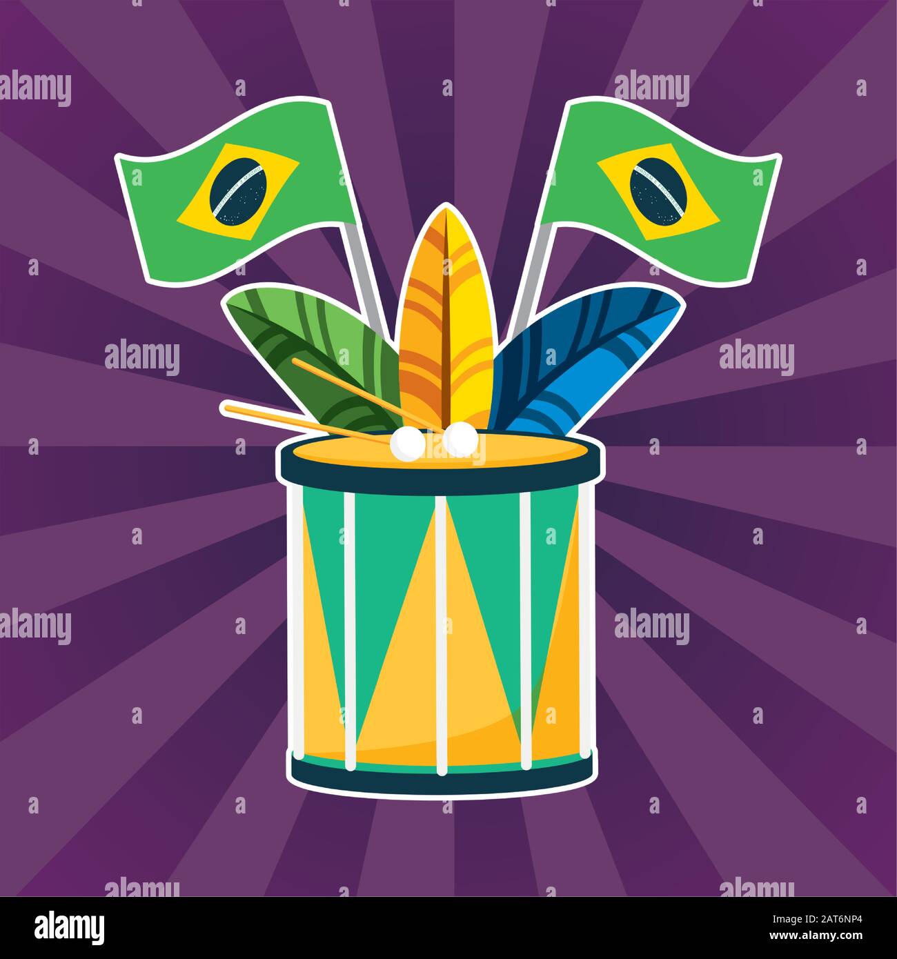 Samba drum brazil Stock Vector Images - Alamy