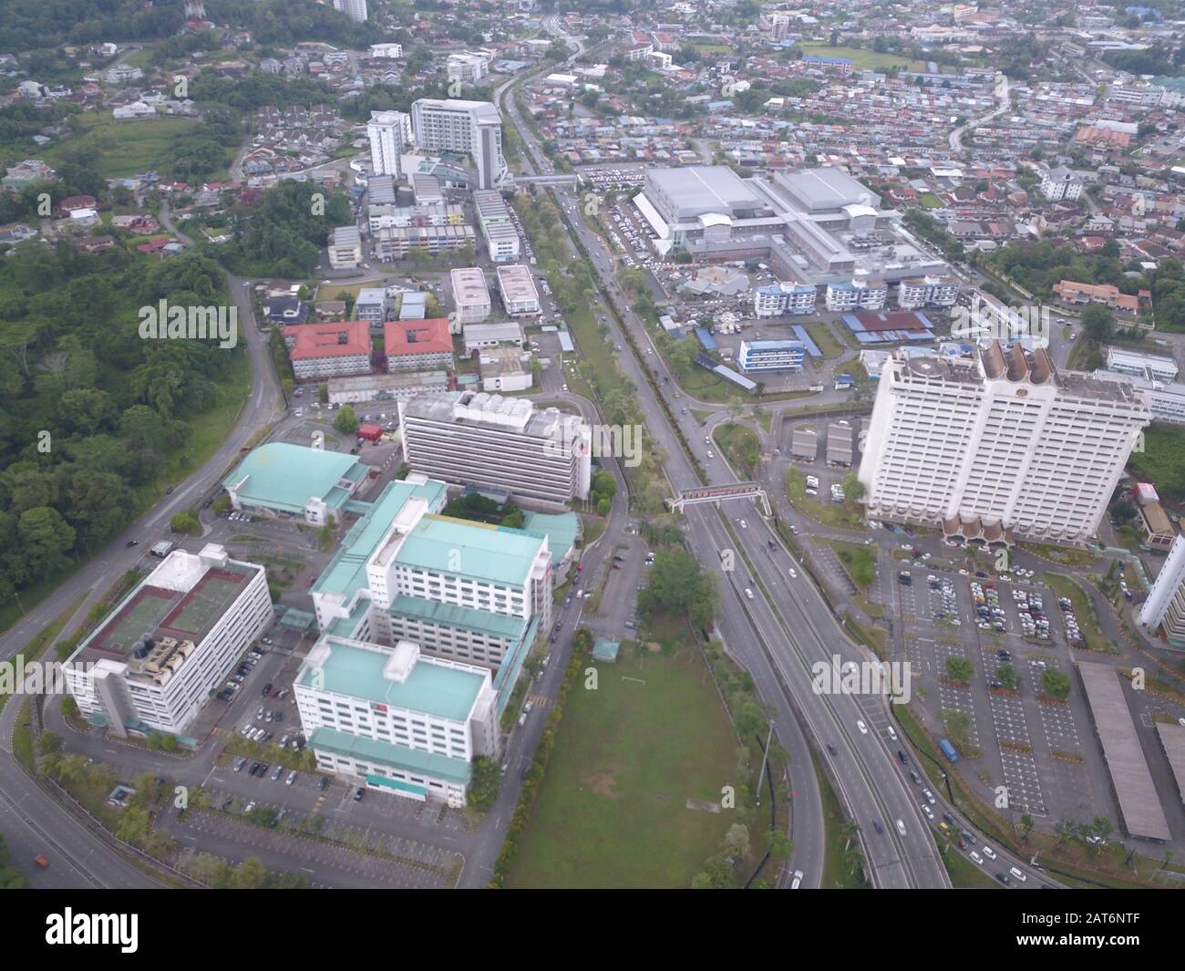 Kuching, Sarawak / Malaysia - October 20 2019: The buildings and ...