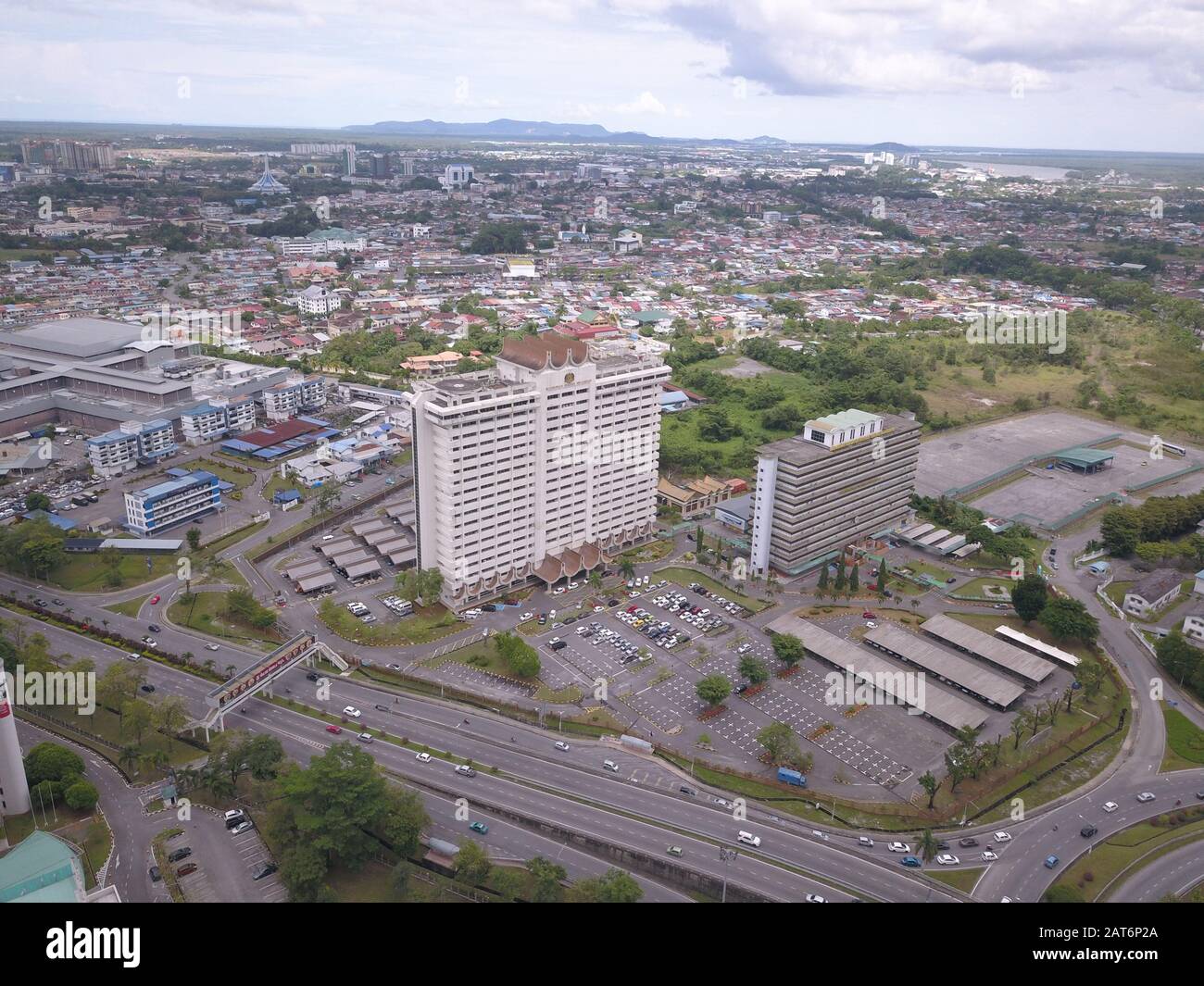 Kuching, Sarawak / Malaysia - October 20 2019: The buildings and ...