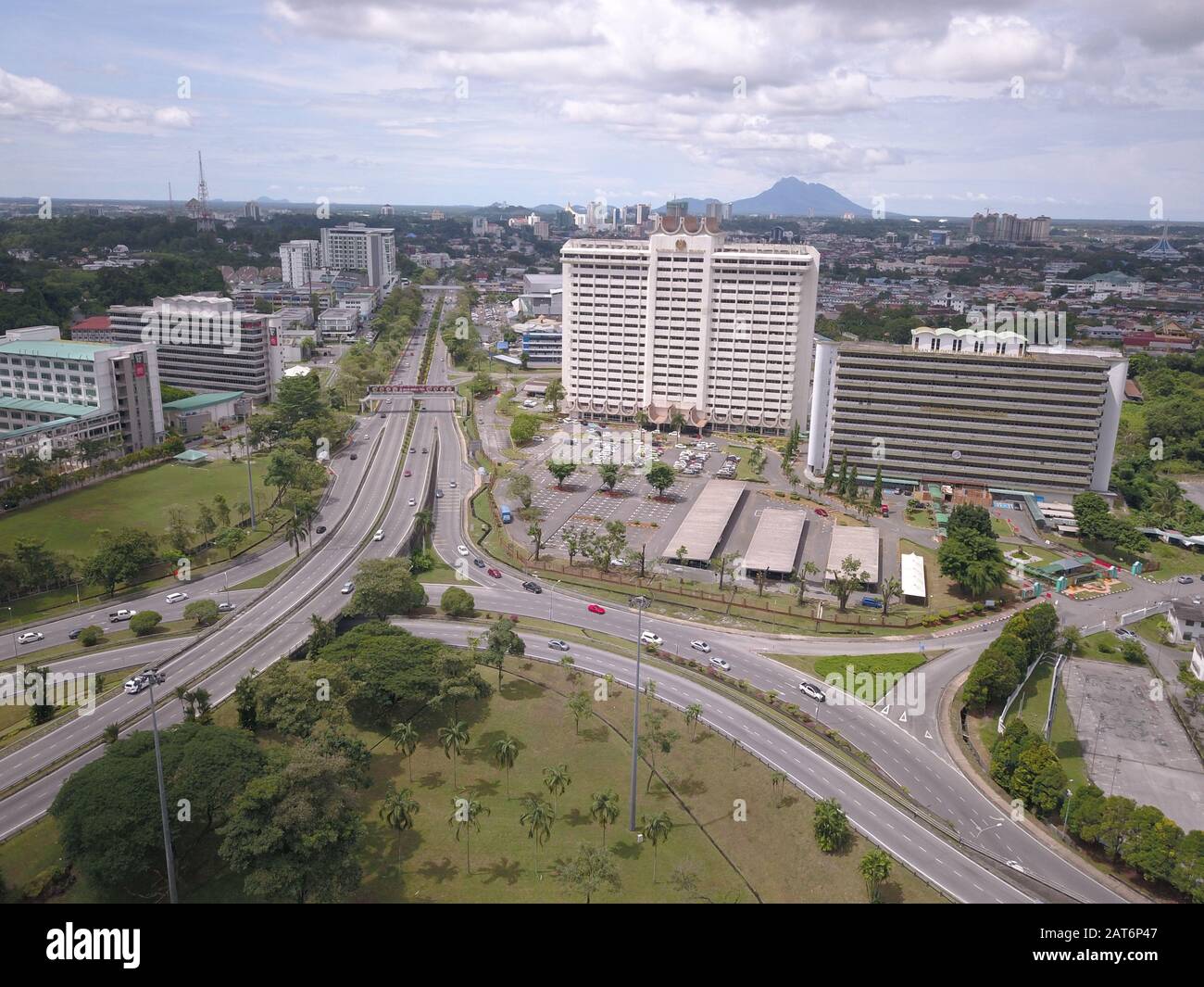 Kuching, Sarawak / Malaysia - October 20 2019: The buildings and ...
