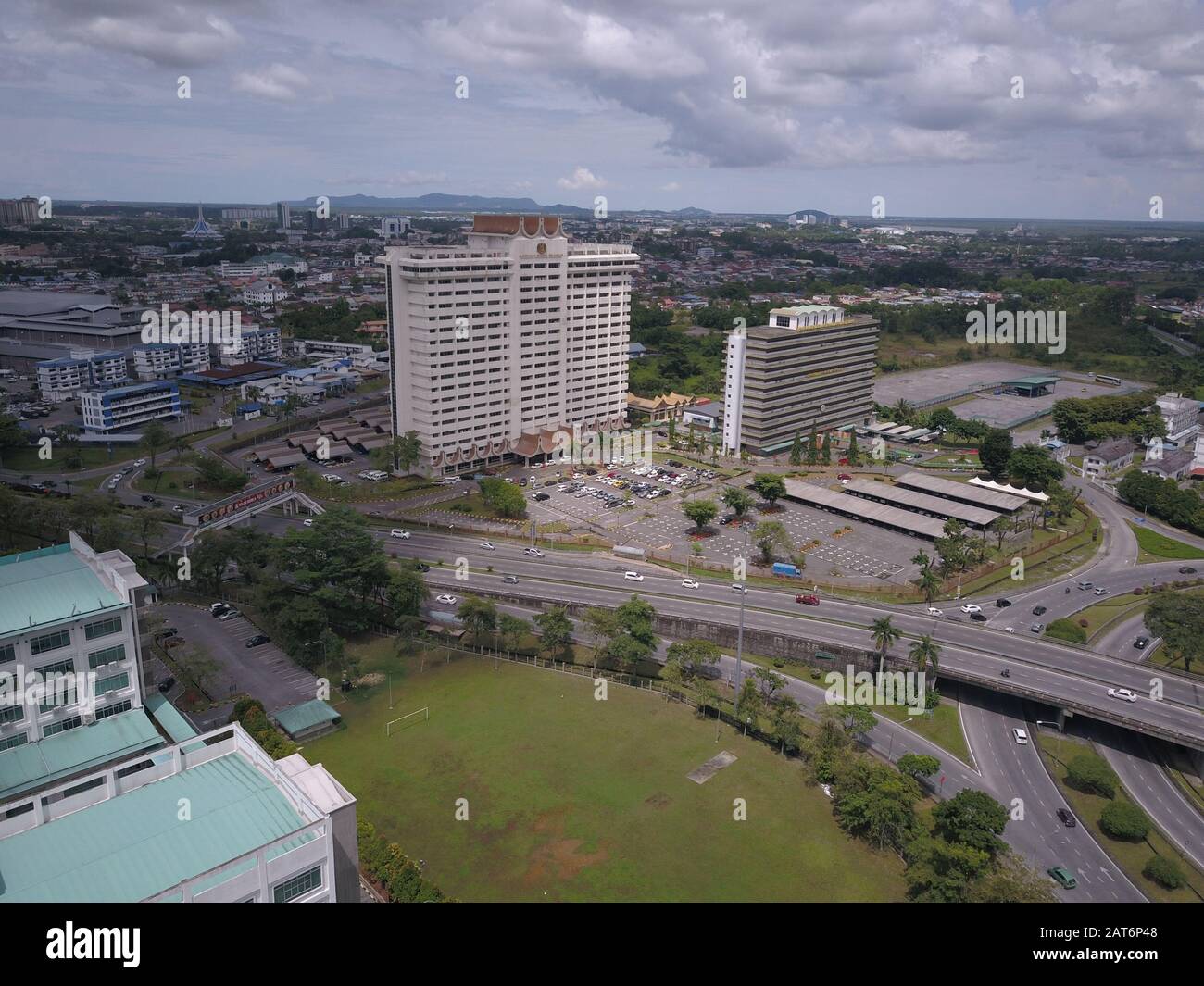 Kuching, Sarawak / Malaysia - October 20 2019: The buildings and ...