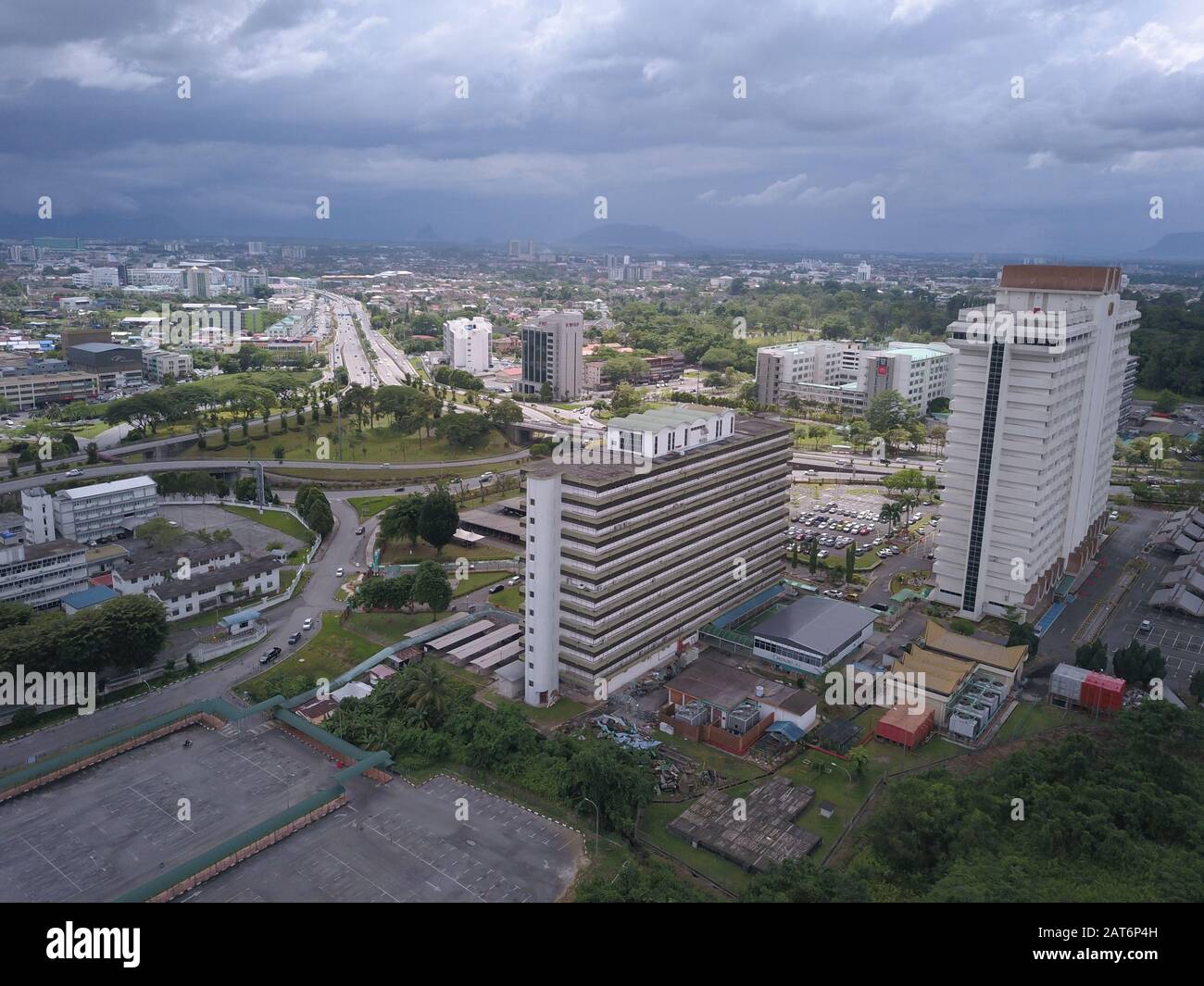 Kuching, Sarawak / Malaysia - October 20 2019: The buildings and ...