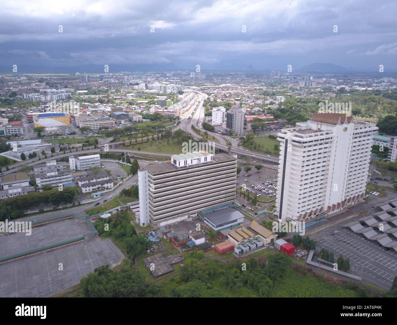 Kuching, Sarawak / Malaysia - October 20 2019: The buildings and ...