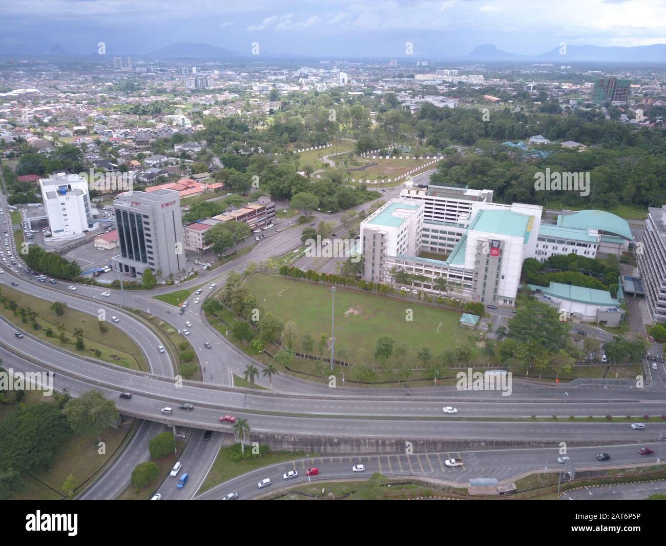 Kuching, Sarawak / Malaysia - October 20 2019: The buildings and ...
