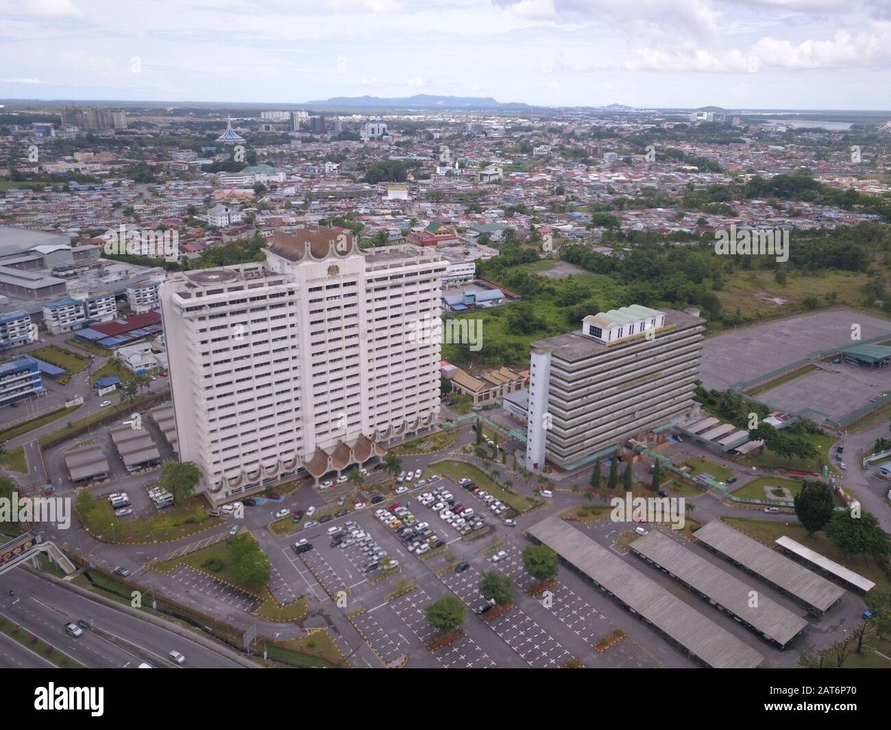 Kuching, Sarawak / Malaysia - October 20 2019: The buildings and ...