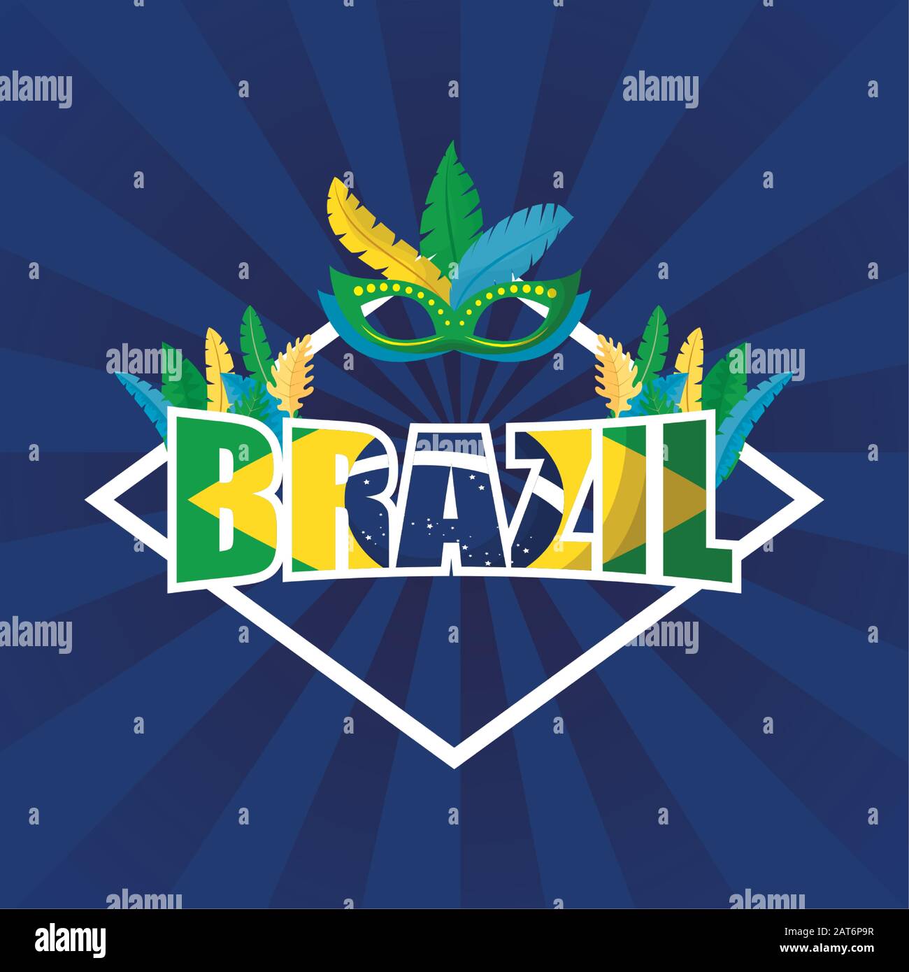 brazil carnival poster with feather mask Stock Vector Image & Art - Alamy