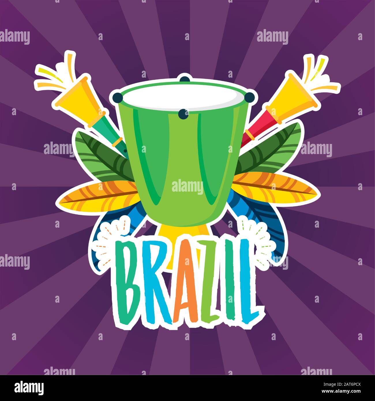 Samba brazil drum Stock Vector Images - Alamy