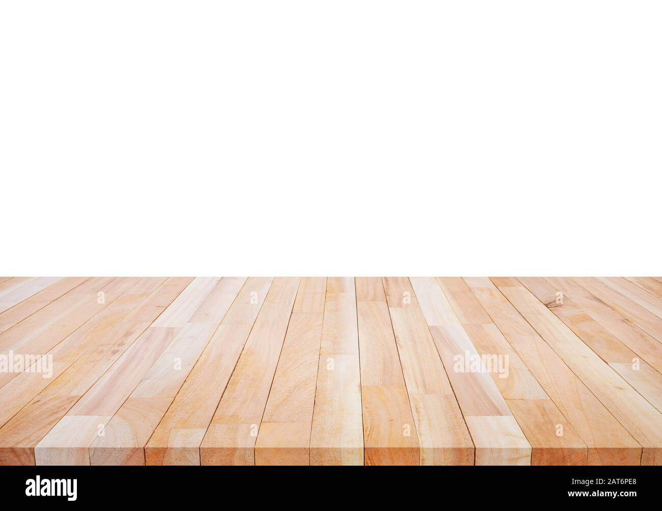 Beautiful texture wood table top texture on white background.For create ...
