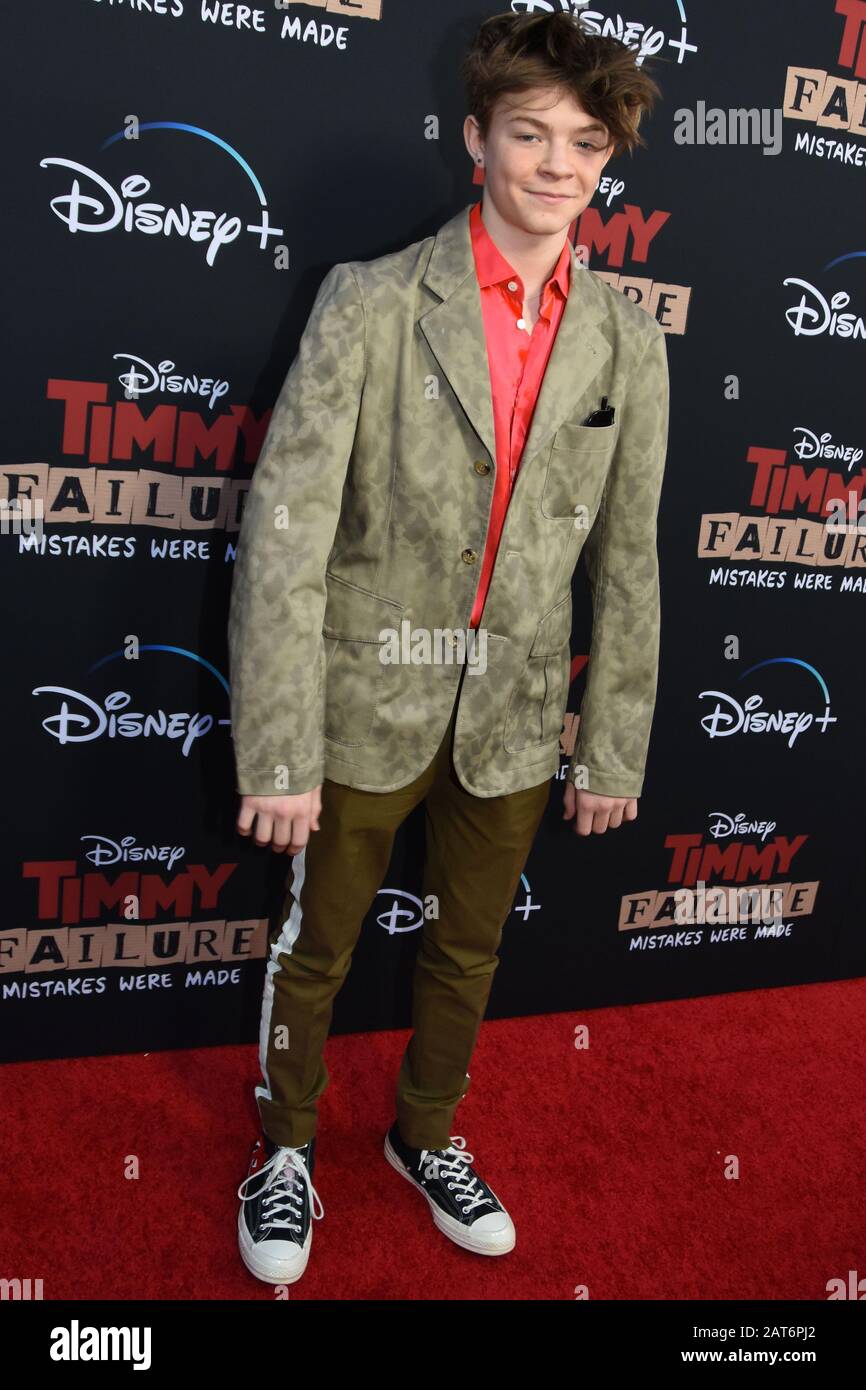 Los Angeles, California, USA 30th January 2020 Actor Oakes Fegley ...