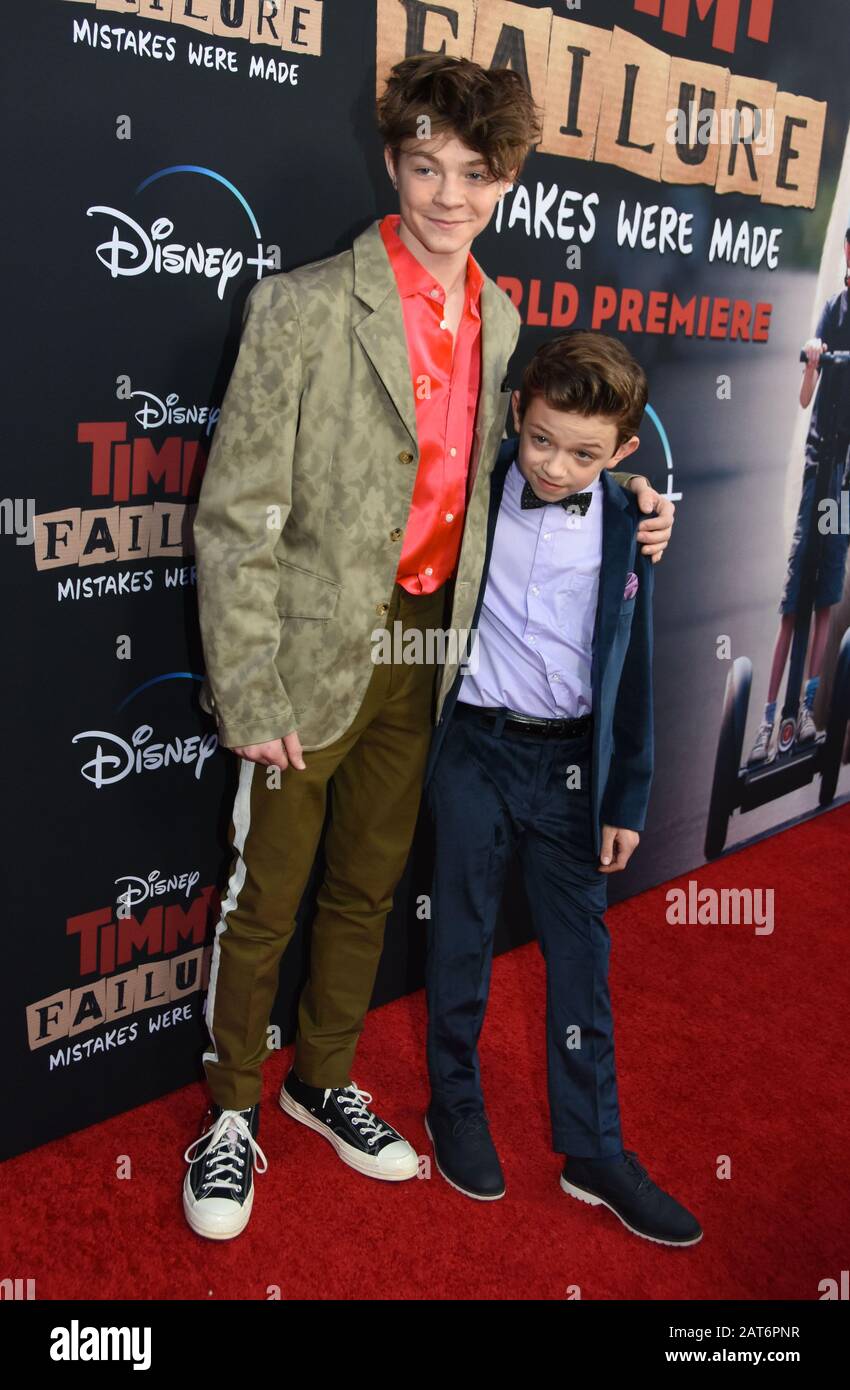 Los Angeles, California, USA 30th January 2020 Actors/brothers Oakes ...