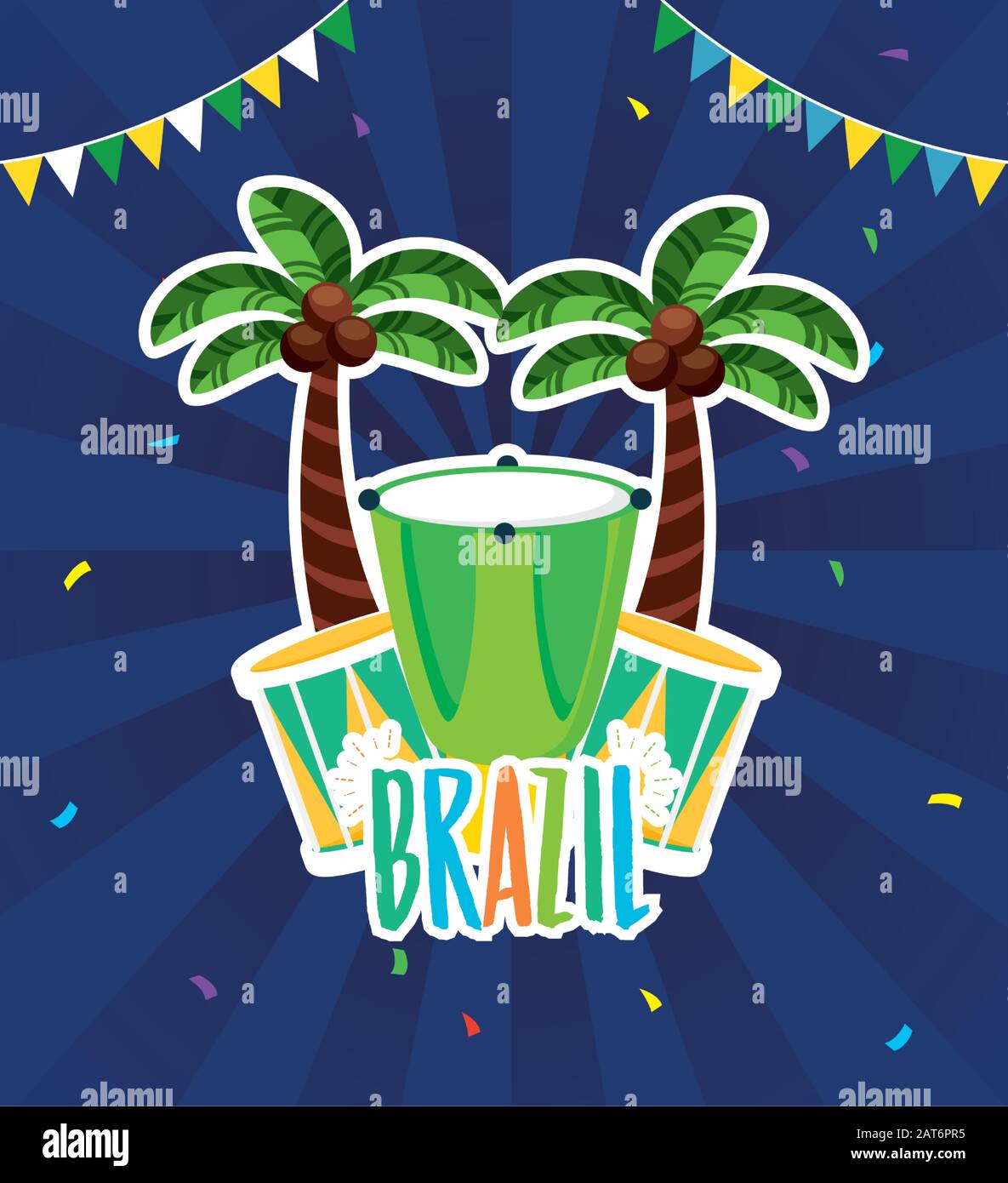 Samba drum brazil Stock Vector Images - Alamy