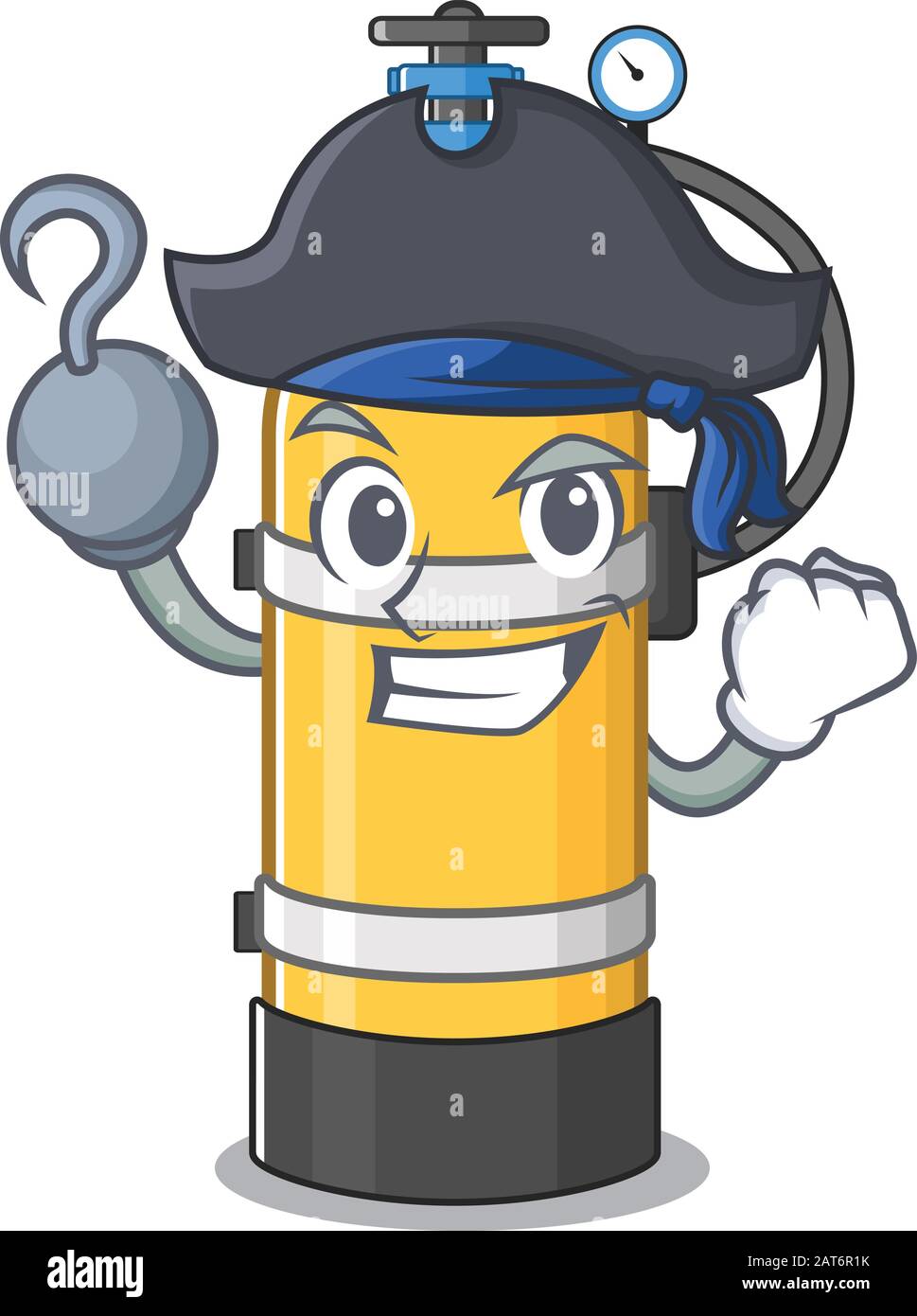 cool and funny oxygen cylinder cartoon style wearing hat Stock Vector ...