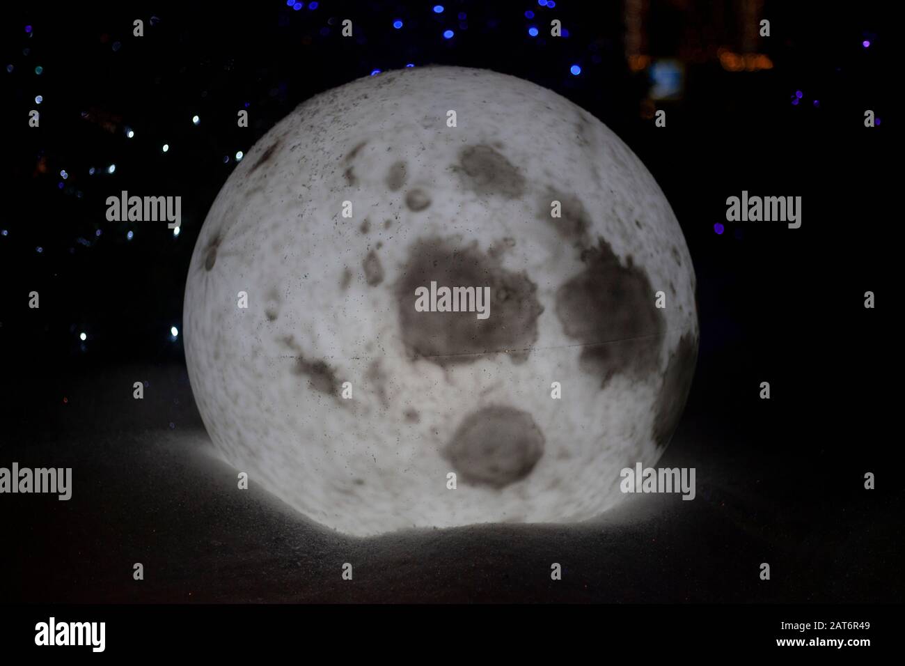 The surface of the moon. Layout of the moon in the dark. Earth ...