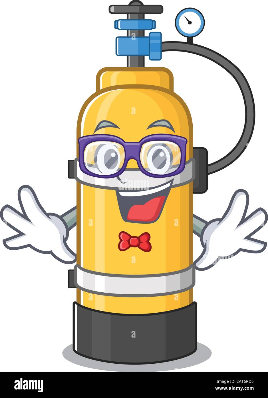 cartoon character of Geek oxygen cylinder design Stock Vector Image ...