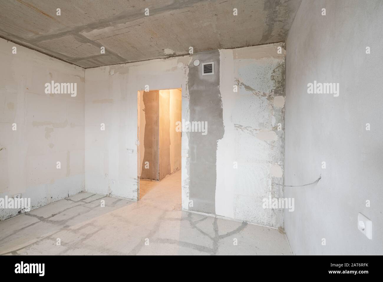 Empty interior for design, gray concrete wall. Empty room. Space for ...