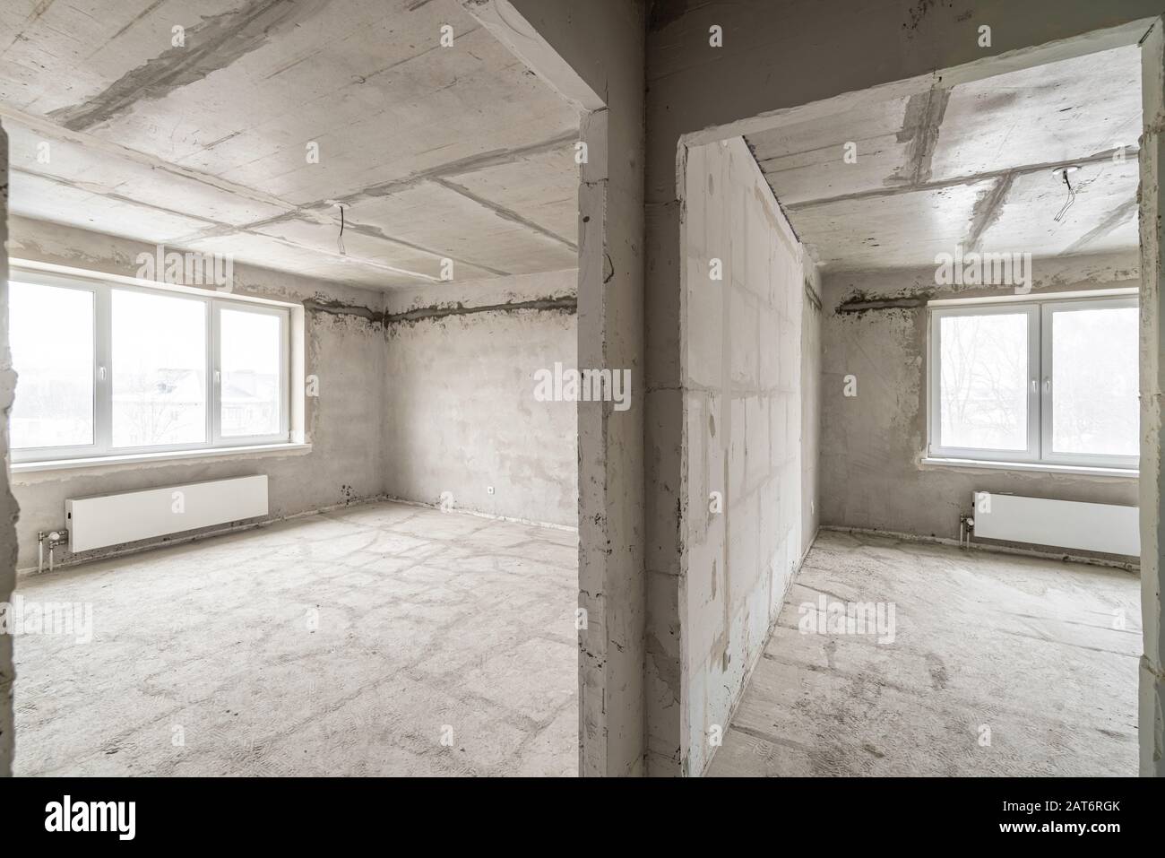 Empty interior for design, gray concrete wall. Empty room. Space for ...