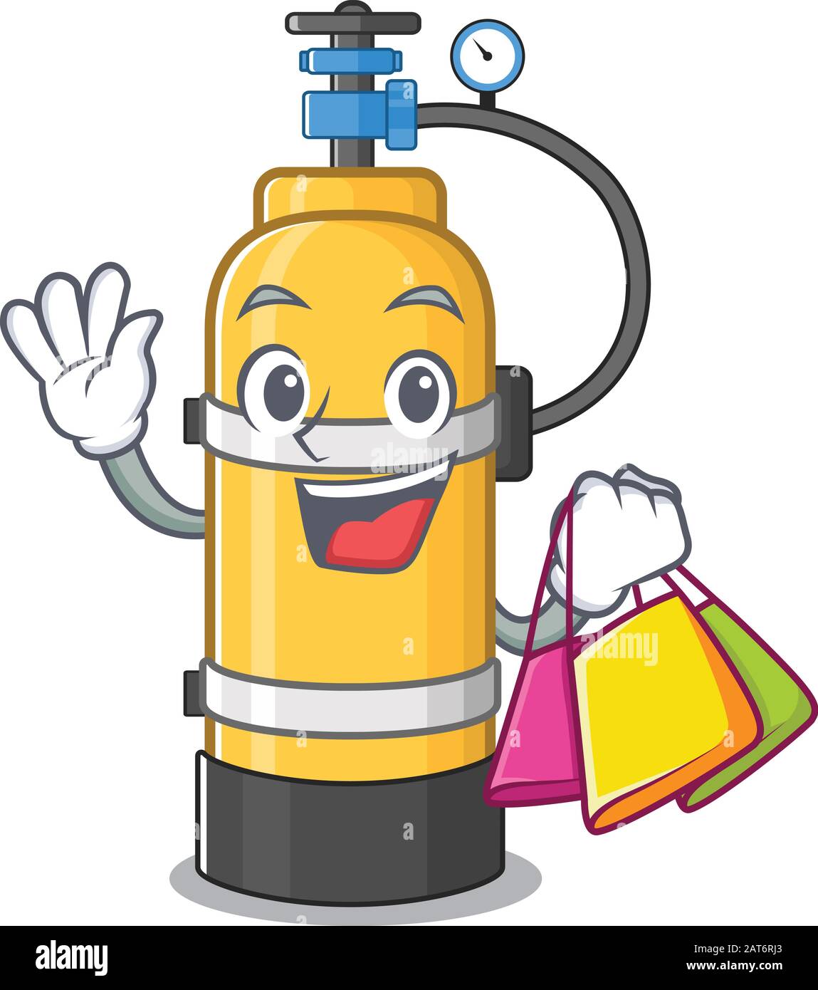 Gas cylinder mascot Stock Vector Images - Alamy