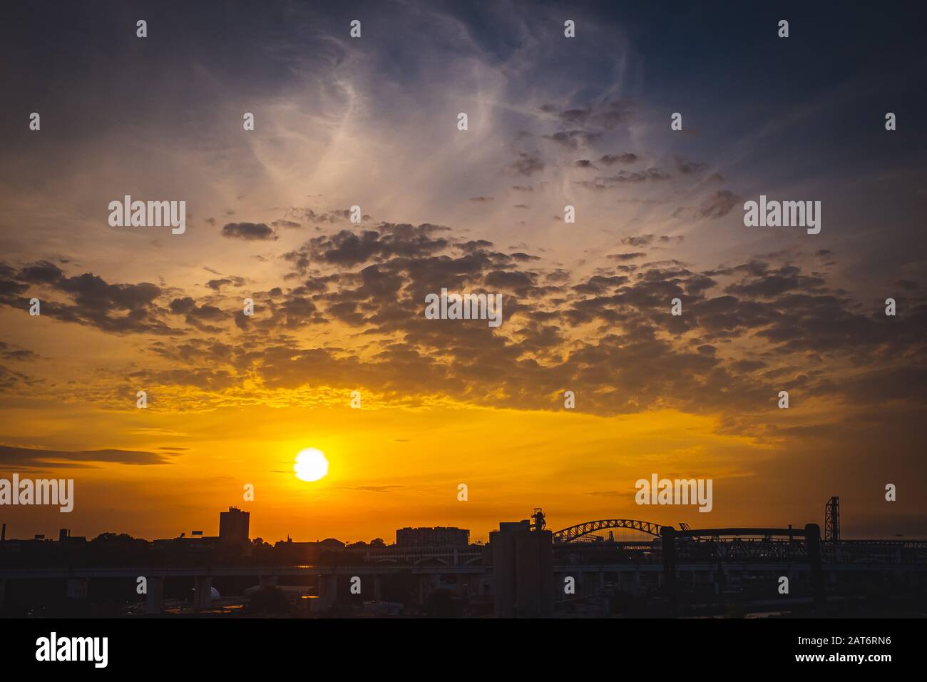 Cleveland ohio landscape night hi-res stock photography and images - Alamy