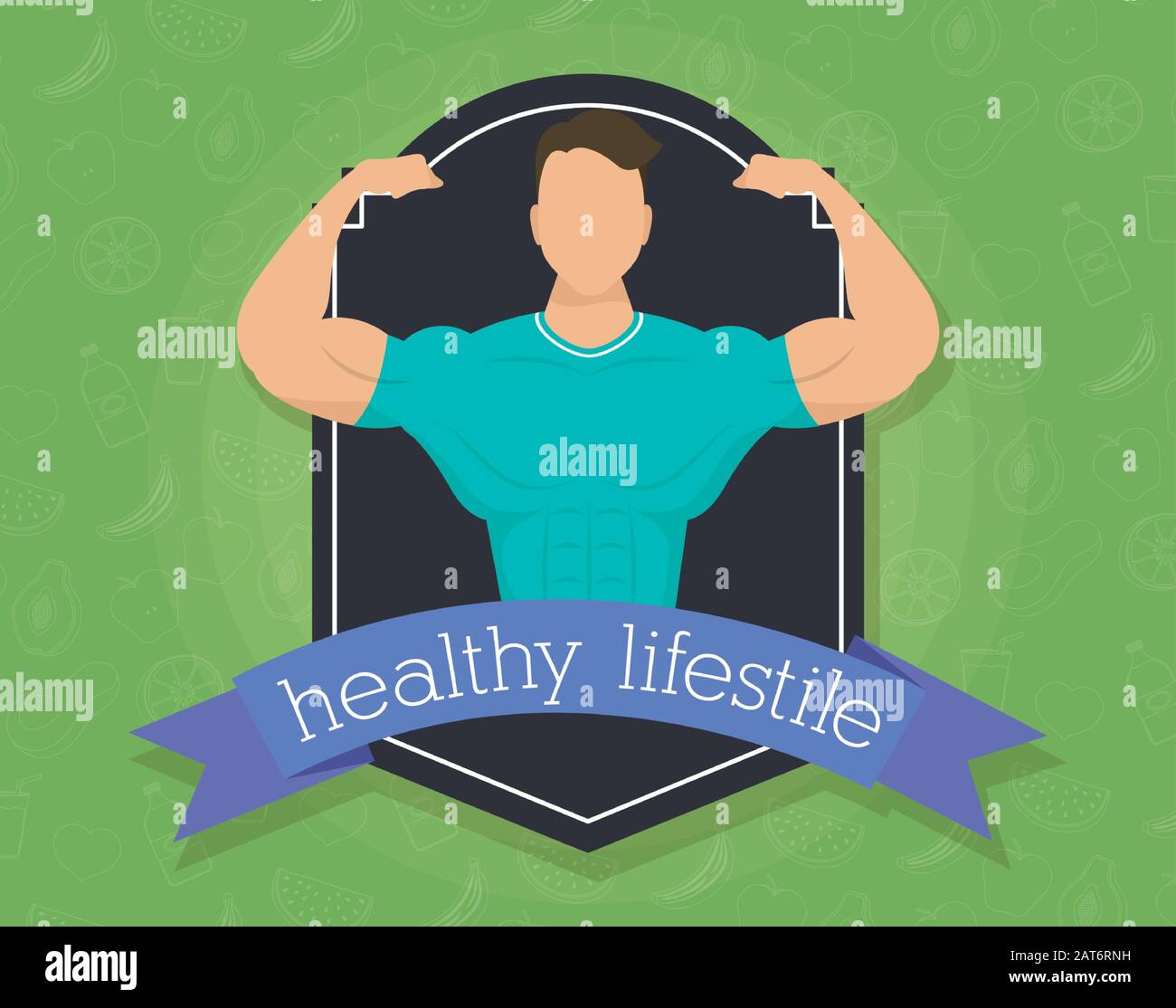 young man athlete character healthy lifestyle Stock Vector Image & Art ...