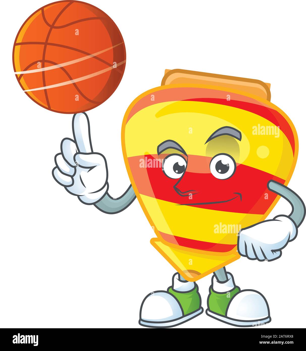 Children playing spinning tops Stock Vector Images - Alamy