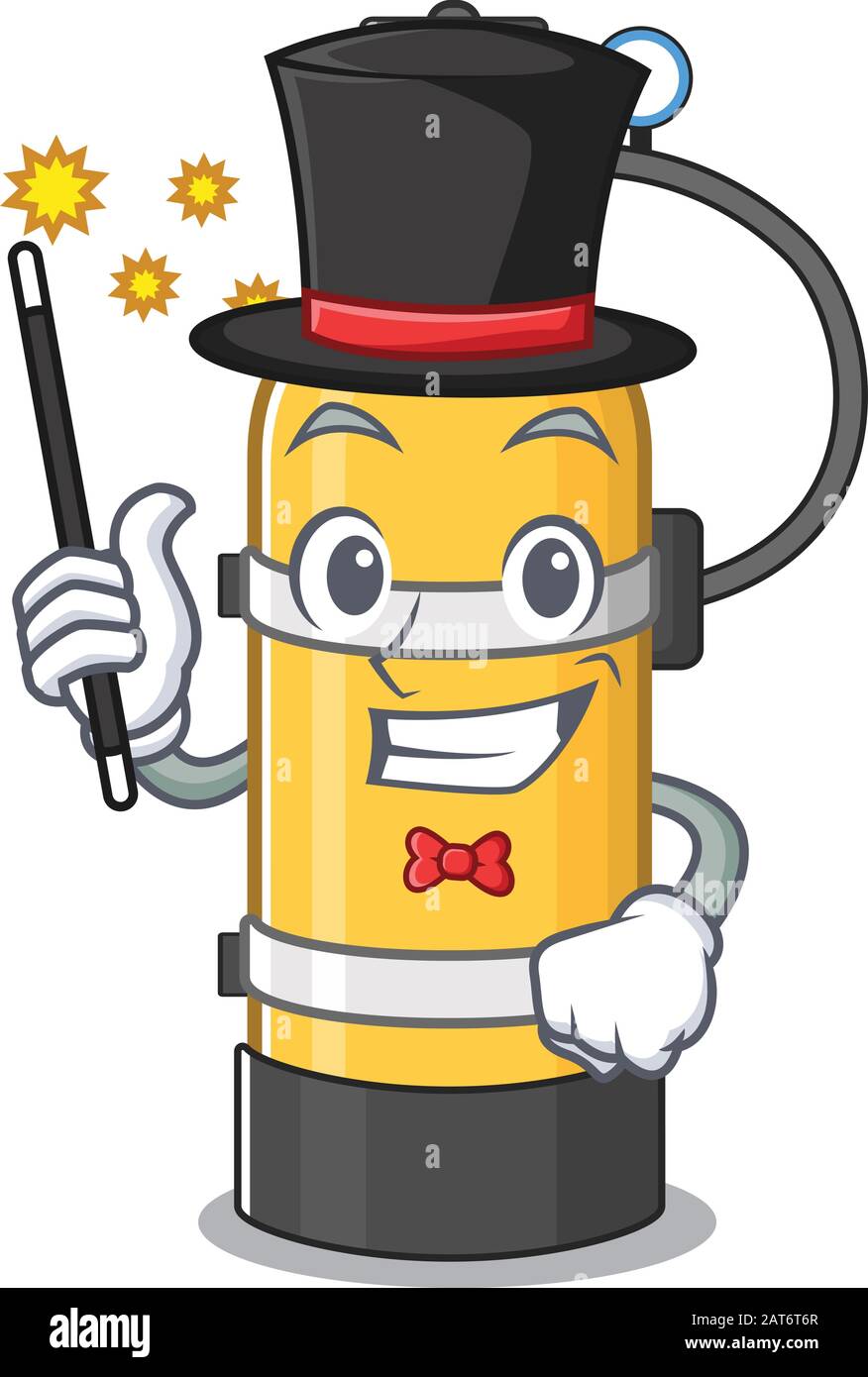 Cartoon Character Oxygen Cylinder Artist Vector Image, 59% OFF