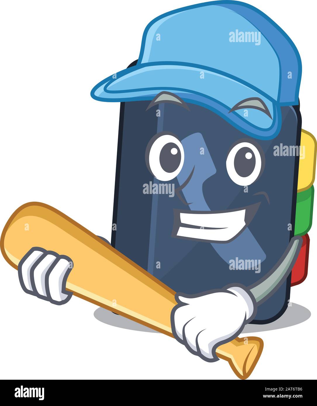 Sporty phone book cartoon character design with baseball Stock Vector ...