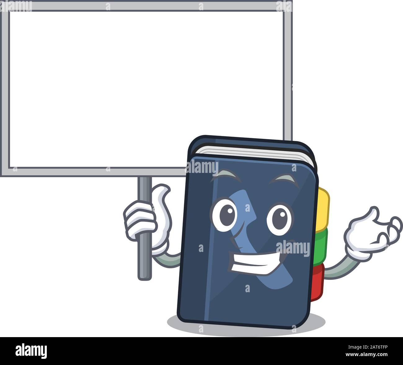 A cute picture of phone book cute cartoon character bring a board Stock ...