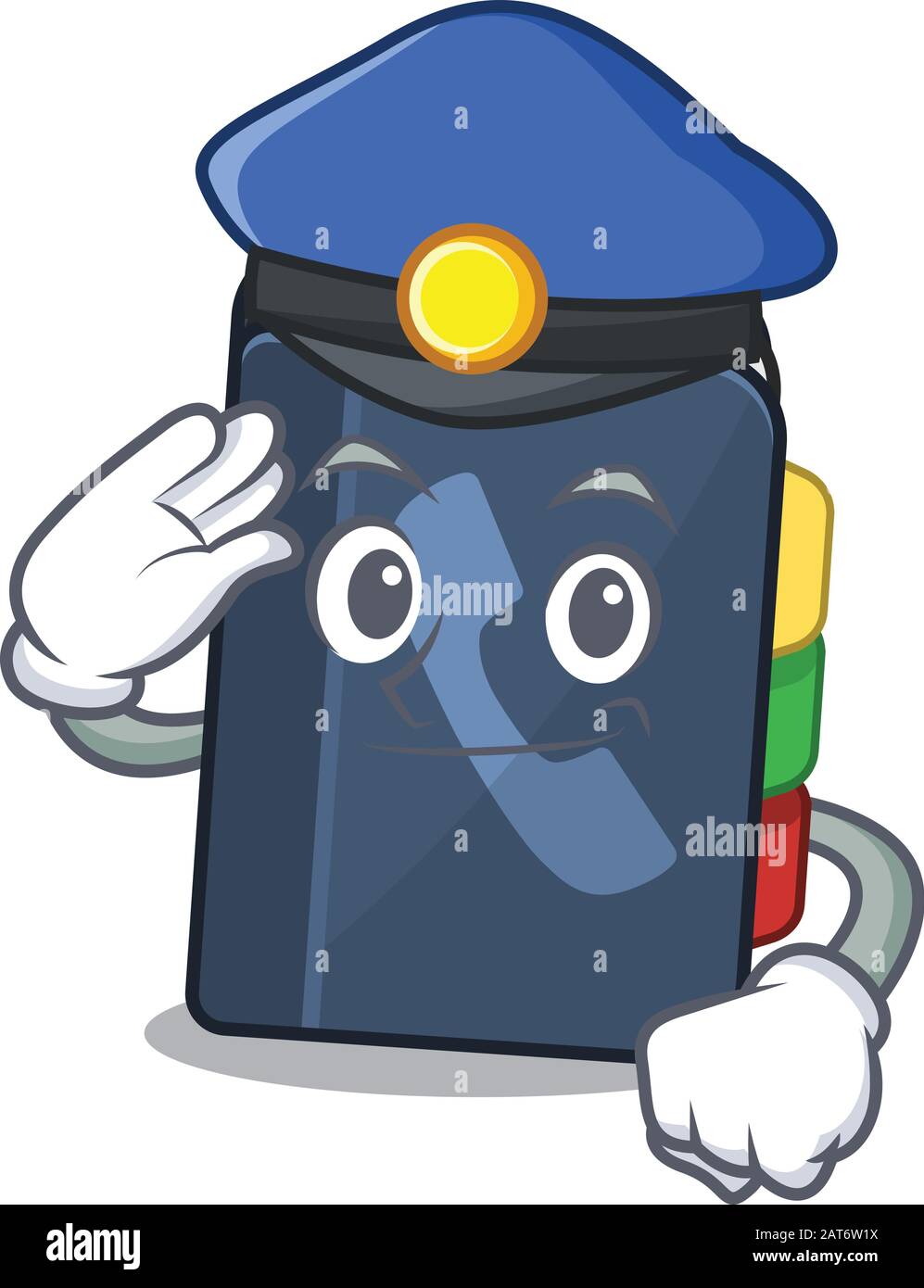 Phone book Cartoon mascot performed as a Police officer Stock Vector ...