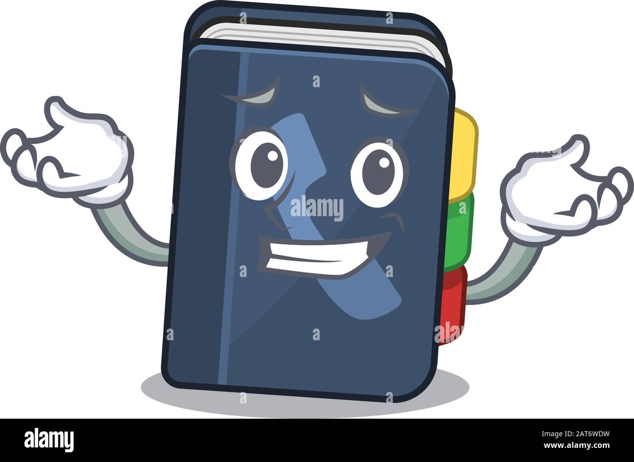 Super Funny Grinning phone book mascot cartoon style Stock Vector Image ...