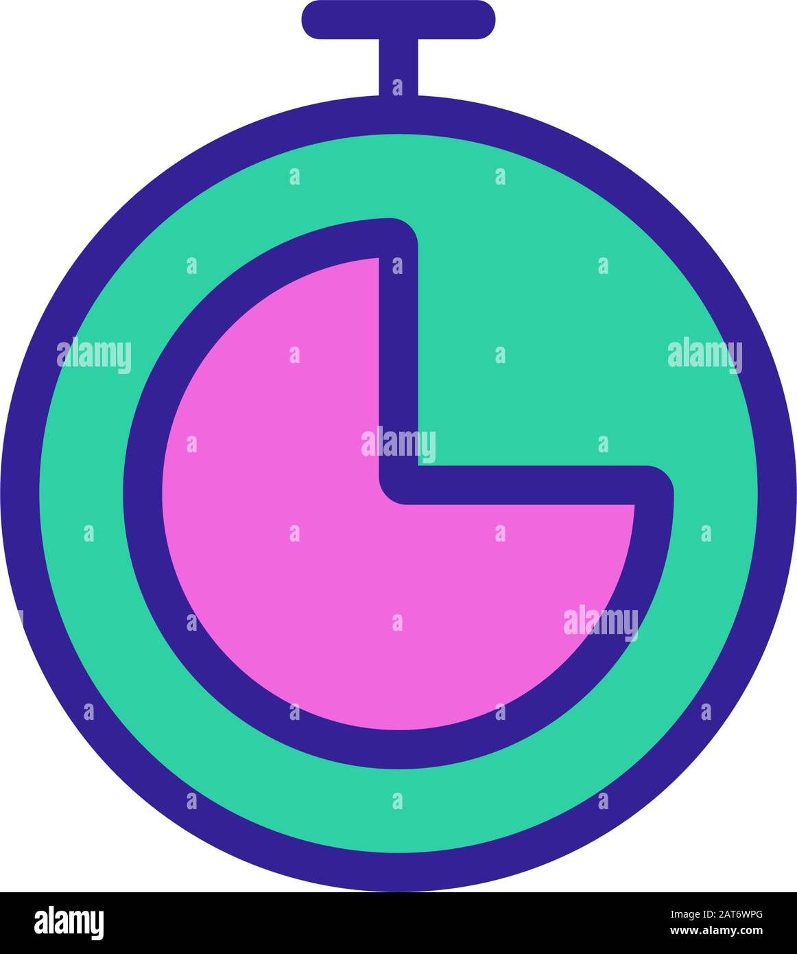 Working time icon vector. Isolated contour symbol illustration Stock ...
